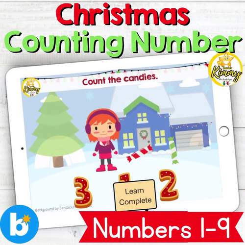 Christmas Counting Numbers Boom Cards by Teacher Kimmy | TPT