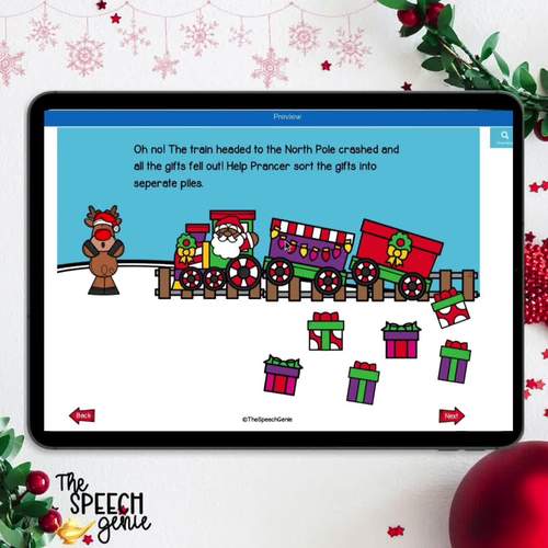 Christmas Synonyms and Antonyms Activity | Boom Cards by Speech Genie