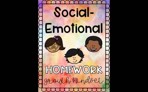 Social Emotional Learning Homework, Growth Mindset | October SEL Homework