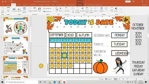 FALL - Bitmoji Interactive Morning Meeting by Bilingual Teacher Hive