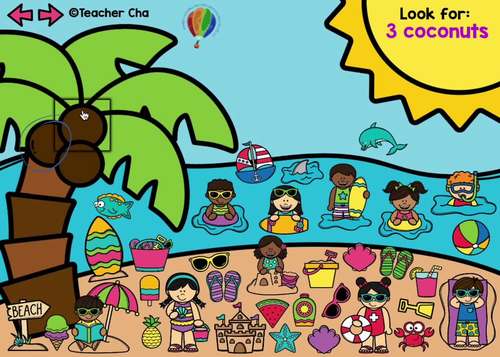 I Spy + Reading Comprehension: Summer Edition (BOOM Cards™ Distance ...