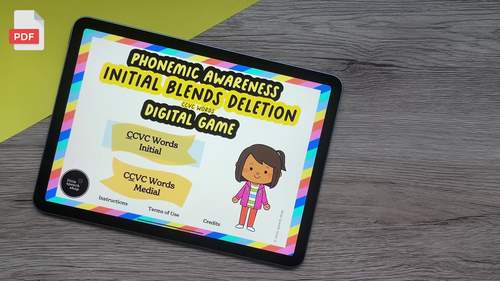 Phonemic Awareness - CCVC Word Deletion - Boom™ Cards, PDF & Worksheets