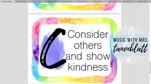 Rainbow Splash Music Room Decor BUNDLE by Music with Mrs Tanenblatt