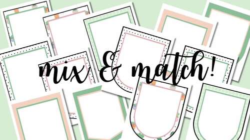 Editable Pastel Plants Pendant Canva template: ABC, welcome, birthdays ...