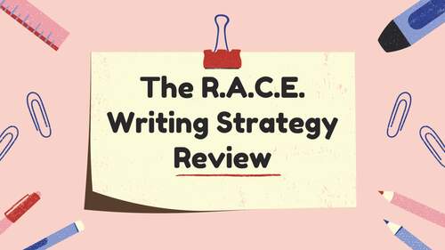 Editable R.A.C.E. Writing Strategy PPT & Scaffolded Practice | TPT