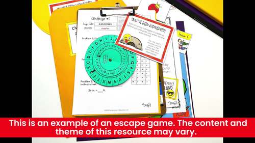 4th Grade Escape Game Bundle | Math and ELA Review by Performing in ...
