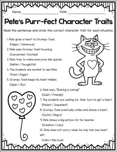 Pete the Cat Valentine's Day ELA Activities: 20 Fun Worksheets ...