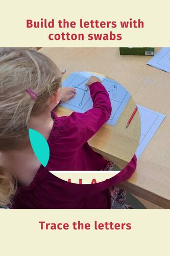 ABC Fine Motor Skills Mats Letter of the week building Q-tip ABC craft