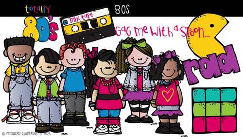 80s clip art 1980 clip art COLORED Version by Melonheadz Clipart