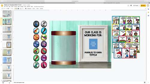 Digital Marble Jar Whole Class Rewards and Individual Reward Systems Bundle