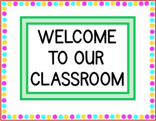 Printable Bright Classroom Welcome Posters, Editable Welcome Posters