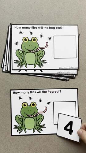 Frog Count, Trace and Match Numbers 0-10 Math Task Cards | TPT