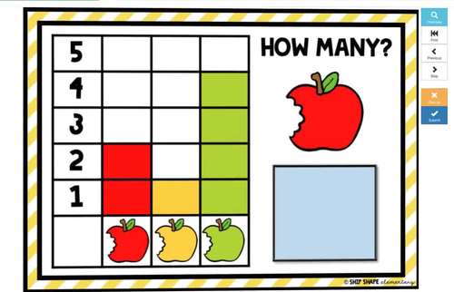 Apple Graphing - Boom Cards - Distance Learning by Bethany Gardner