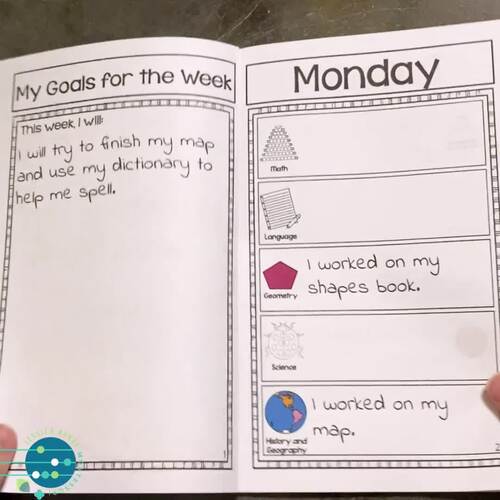 Montessori Work Plan: Weekly Progress Journal, Student Goal Setting ...