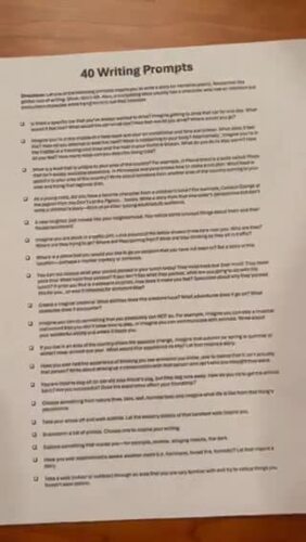 40 Writing Prompts for junior/senior high school ELA by MainelyLit
