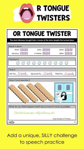 R Sound Tongue Twisters : Vocalic R Sentences : R Blends Worksheet