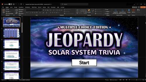 Solar System Digital Jeopardy Review Game - Fun Customizable PowerPoint ...