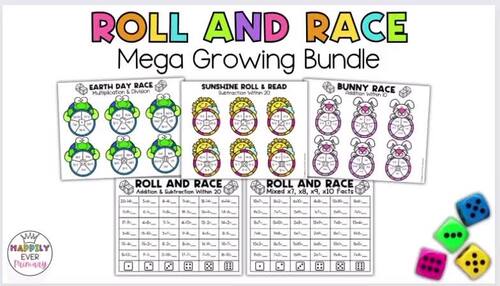 Roll and Race Math Dice Games Mega Growing Bundle | TPT
