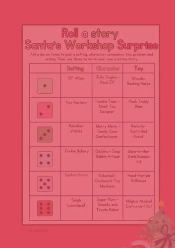 Christmas Creative Writing Activity: Roll a Story Santas Workshop