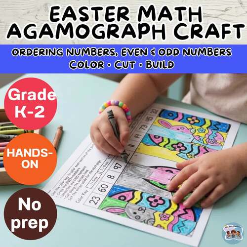 Easter Math Agamograph Craft – Even & Odd + Ordering Numbers | TPT