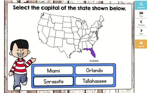 US States and Capitals Digital Boom Cards | Distance Learning | TpT