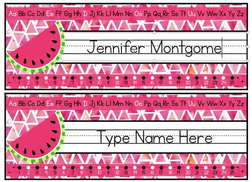 EDITABLE Tropical Fruit Primary Name Plates for Back to School | TPT