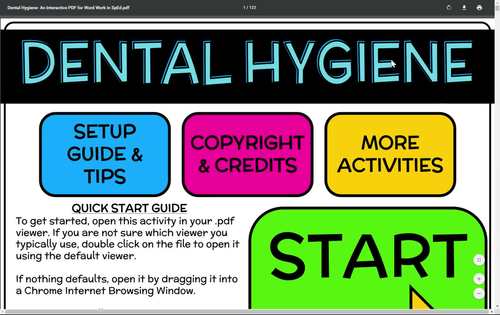 Dental Hygiene- An Interactive PDFs for Word Work in Special Ed and ...