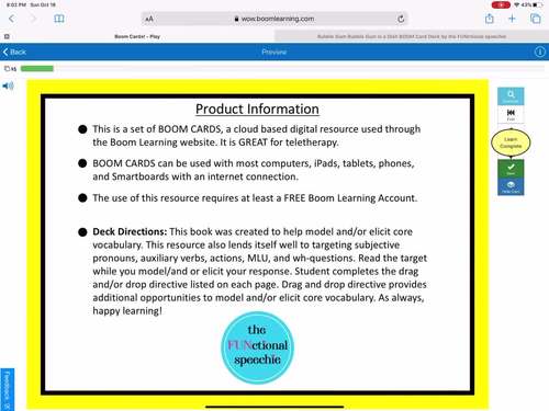 Interactive Book AAC & Me: Candy Store BOOM Card Deck Speech Language ...