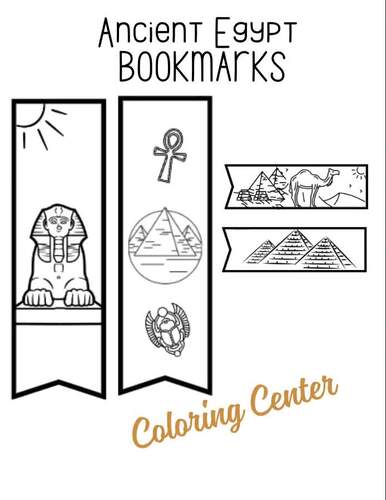 Ancient Egypt Activities with Coloring Maze Games and Bookmarks Bundle
