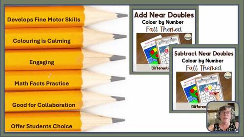 Apple Theme Near Doubles Addition & Subtraction to 20 Color-by-Number ...