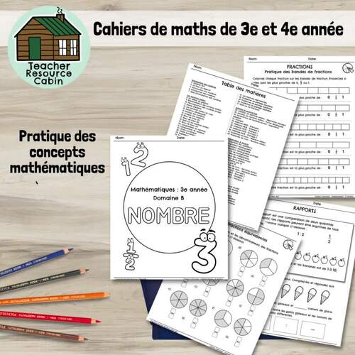 Grade 3/4 Ontario FRENCH Math Workbooks (Full Year Bundle) | TPT