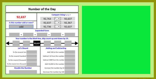 NO PREP Digital Jigsaw Puzzle - 5-digit Number of the Day - Mythical
