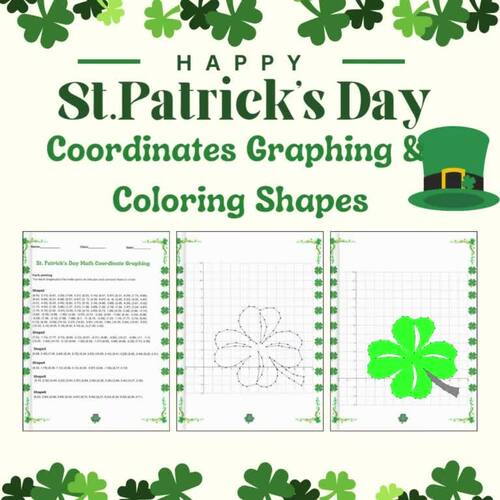 St. Patrick's Day Math Coordinate Graphing & Coloring Mystery Picture ...