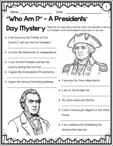 Presidents Day Reading Comprehension & ELA Activities: 20 No-Prep ...