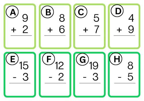 Addition and Subtraction Number Line Game | Leap Frog Math Game (Within 20)