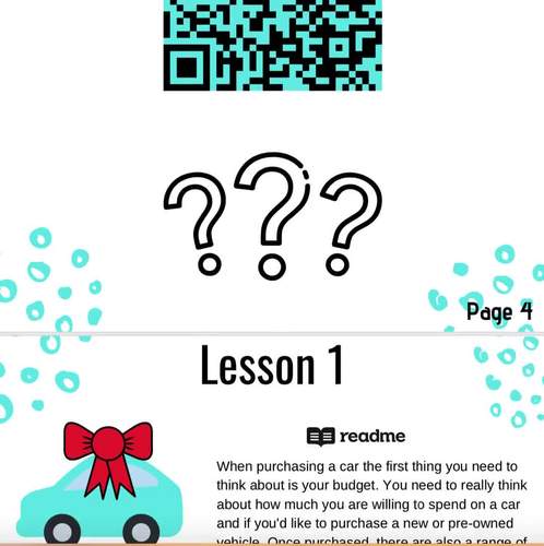 Purchasing a car - distance learning by Miss H Education Station
