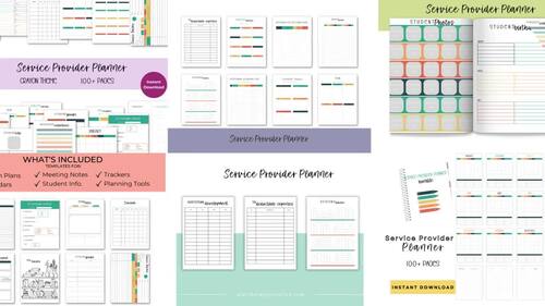 Printable Service Provider Planner - Crayons by Play Therapy Creative