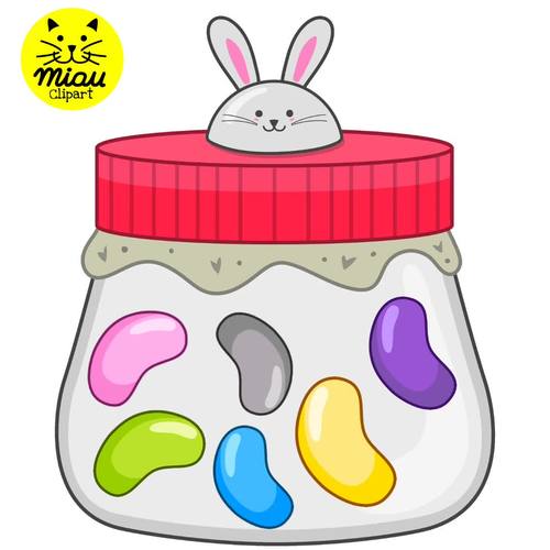 Counting Easter Jellybeans | Rabbit Jars Sorting Patterns | Clip Art ...