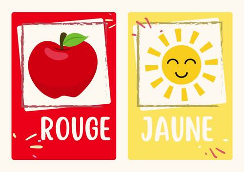 French Colors - FLASHCARDS - Les couleurs - AFFICHES, Posters, Calendar ...