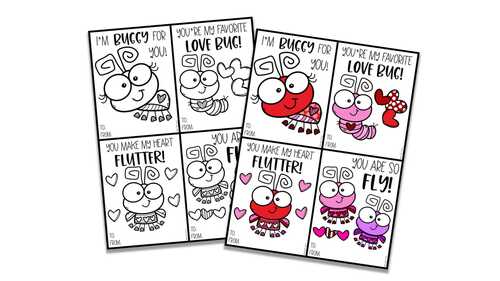 Valentine's Day Cards | Color and B&W by Primary Learning with Michelle ...