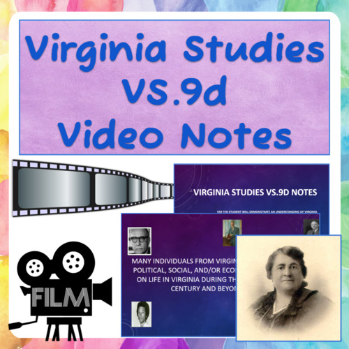 Virginia Studies VS.9d Notes Recording by Land of Learning by Laura