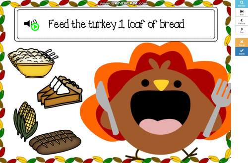 Feed the Turkey! 1 and 2 step directions (DIGITAL NO PREP) | TPT