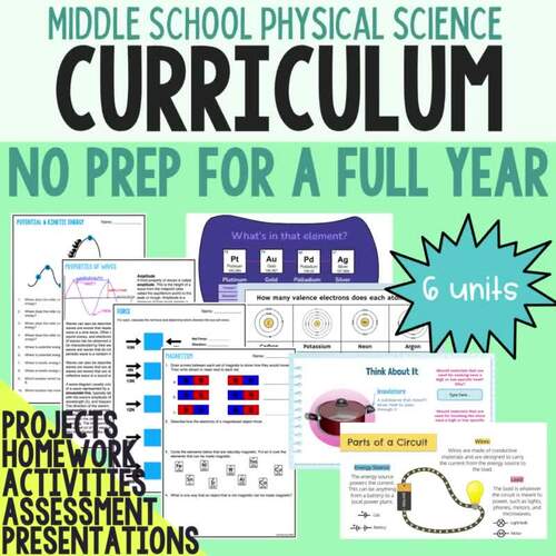 Middle School Physical Science Curriculum - FULL YEAR by Laney Lee