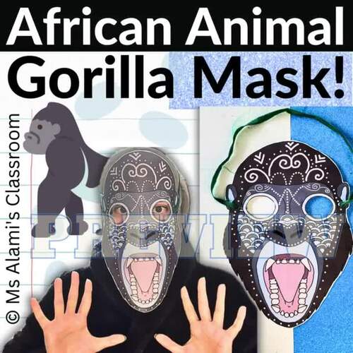 Book Week 2024 African Animal Mask Gorilla by Ms Alami's Classroom