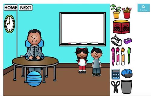 Build a Scene: School Theme (Boom™ Cards) by The Chatty Classroom