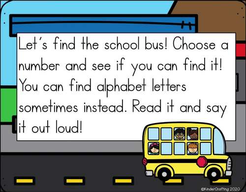 School Bus Hunt - Lowercase Letters l Hunt & Find Games by KinderCrafting