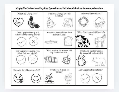 Cupig Valentine’s Day Language Activities | Therapy, AAC | TPT