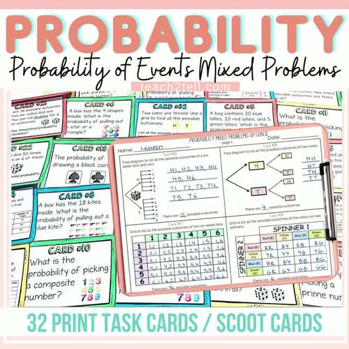 Theoretical and Experimental Probability Activities Mixed Problems Task ...