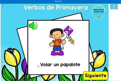 Spring Verbs in Spanish - Verbos de Primavera by Spanish Classes with ...