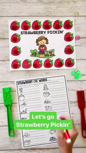 Spring CVC and CVCE Words Game - CVC and CVCE Activities - Literacy Centers